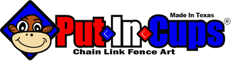 PUT-IN-CUPS Chain Link Fence Art – Put-In-Cups